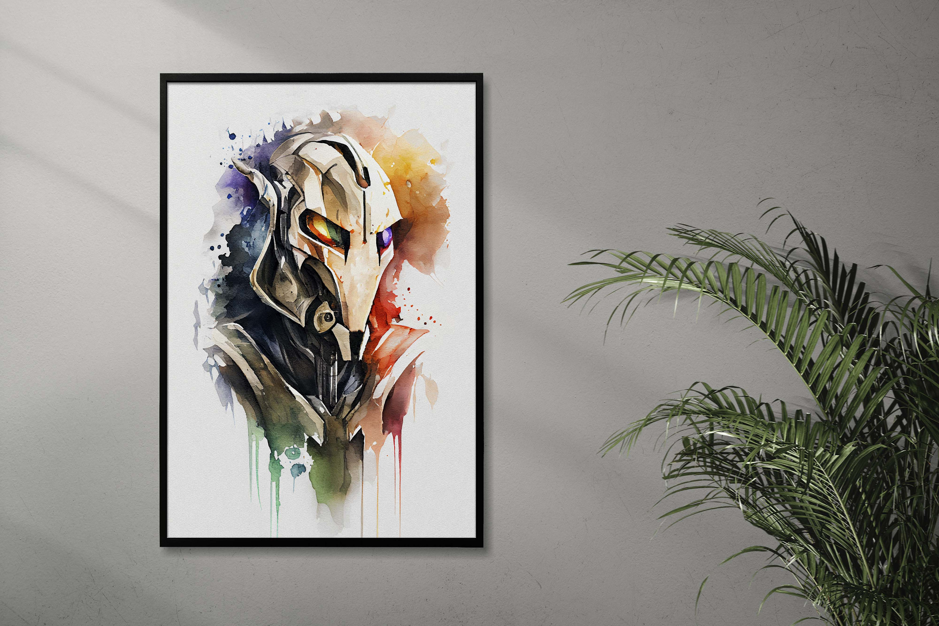 General Grievous Star Wars Watercolor Art Print, General Grievous Star ...