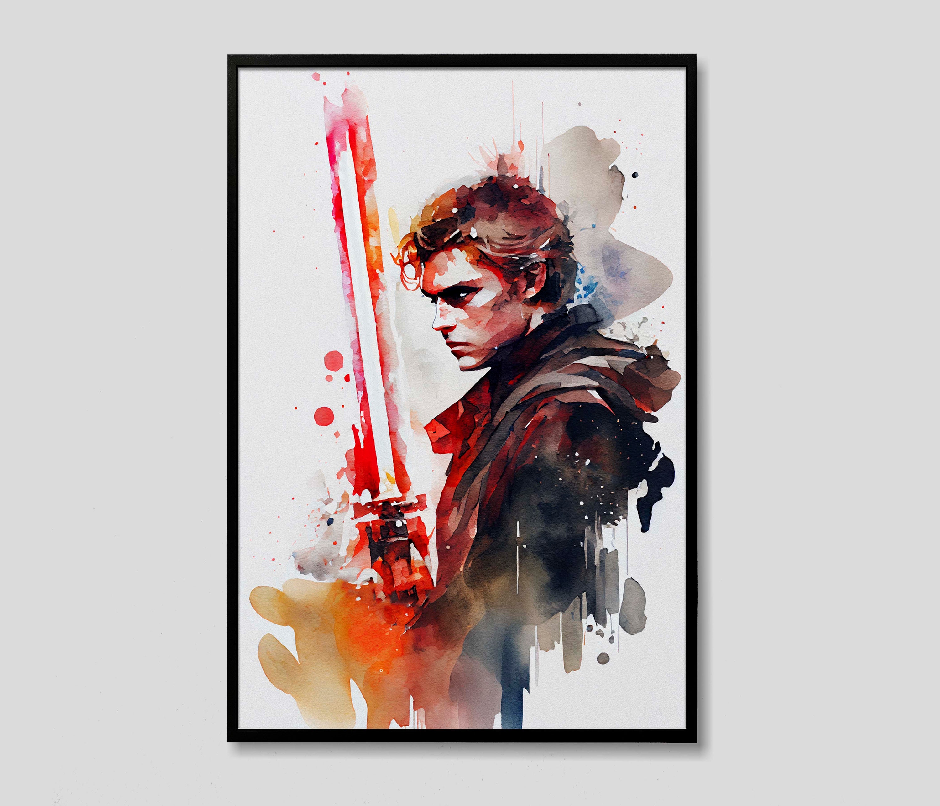 Anakin Skywalker Star Wars Watercolor Art Print, Anakin Skywalker Star ...