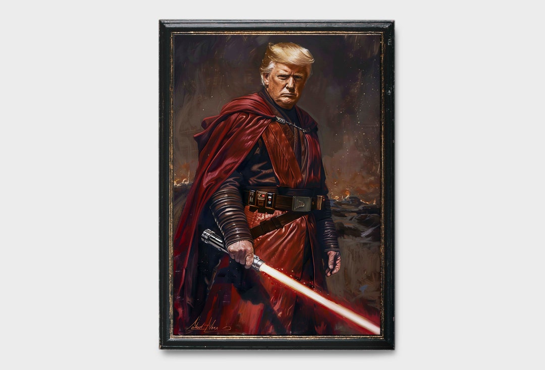 Donald Trump Star Wars Watercolor Painting, Donald Trump Jedi Star Wars ...