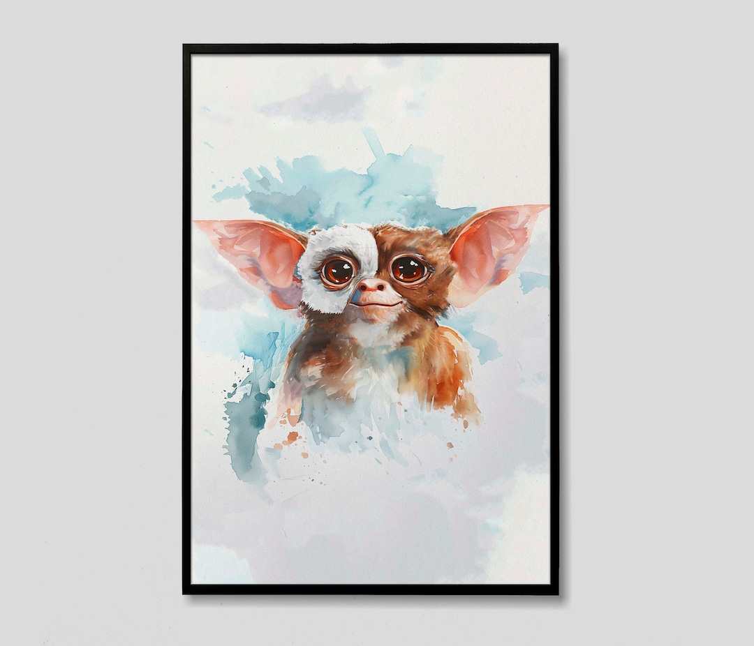 Gizmo From Gremlins Tv Show Watercolor Art Print, Gremlins Gizmo ...