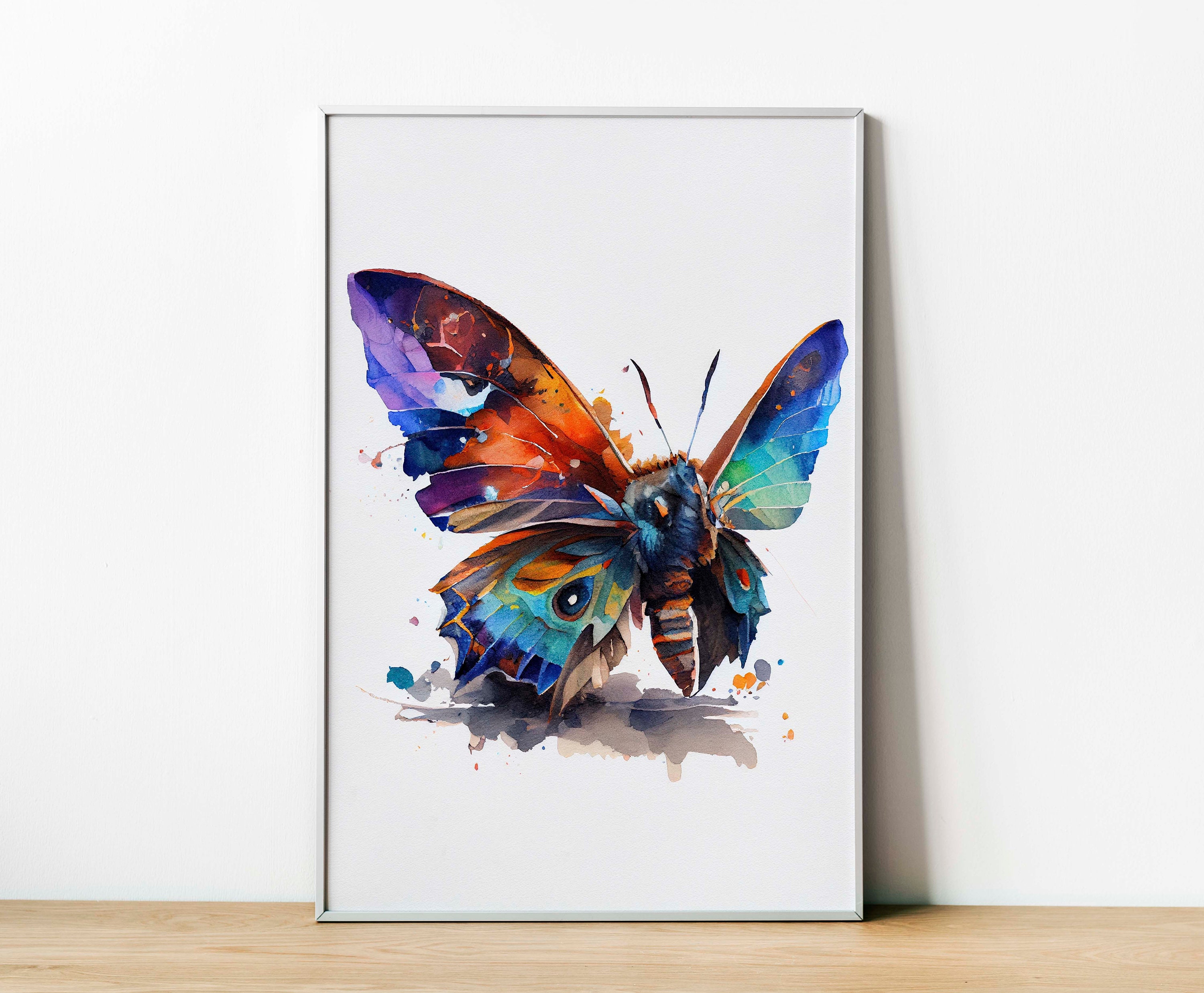 King of Monsters Mothra Watercolor Painting, Mothra Poster, Mothra Oil ...