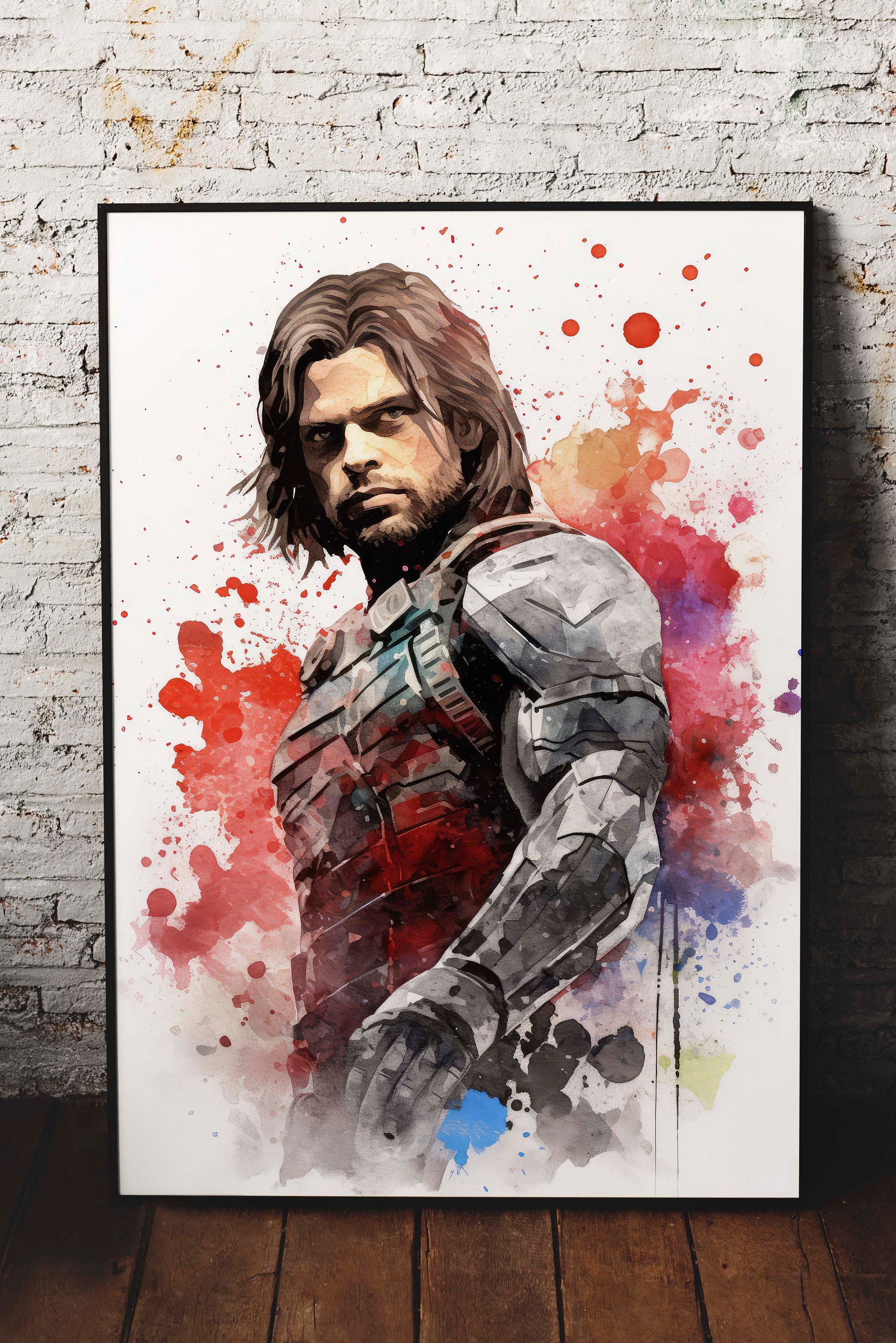 Bucky Avengers Watercolor Art Print Avengers Bucky Painting - Etsy