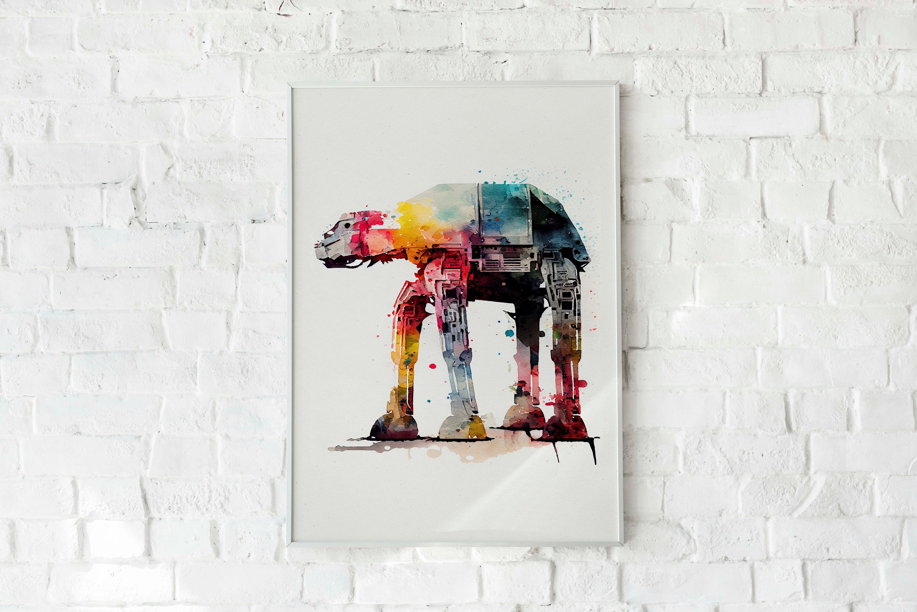 AT-AT Star Wars Watercolor Art Print ATAT Star Wars Painting - Etsy