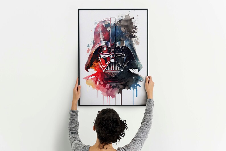 Darth Vader Star Wars Watercolor Art Print, Darth Vader Star Wars ...