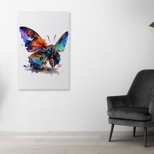 King of Monsters Mothra Watercolor Painting, Mothra Poster, Mothra Oil ...