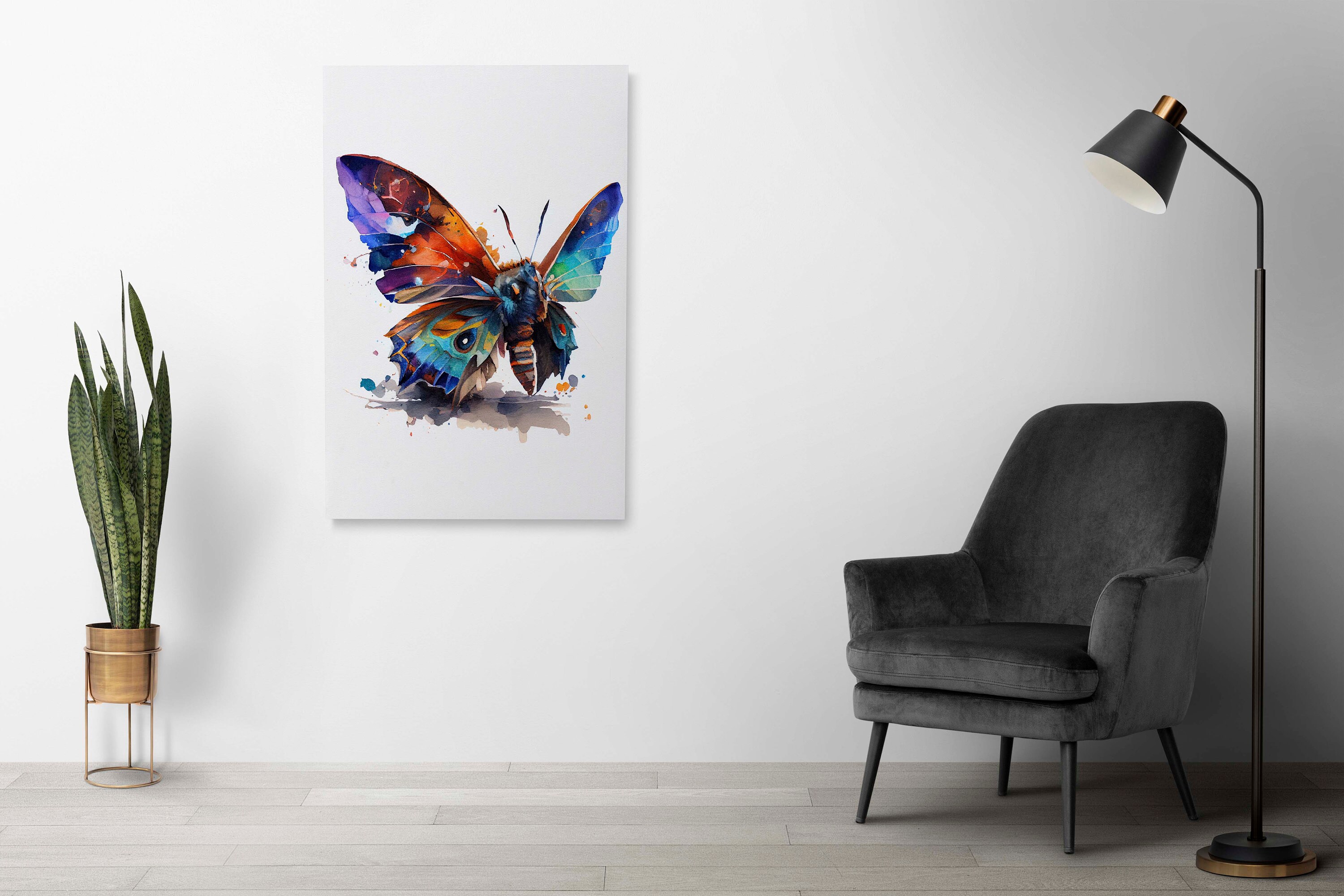 King of Monsters Mothra Watercolor Painting, Mothra Poster, Mothra Oil ...