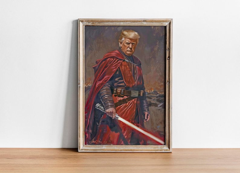 Donald Trump Star Wars Watercolor Painting, Donald Trump Jedi Star Wars ...