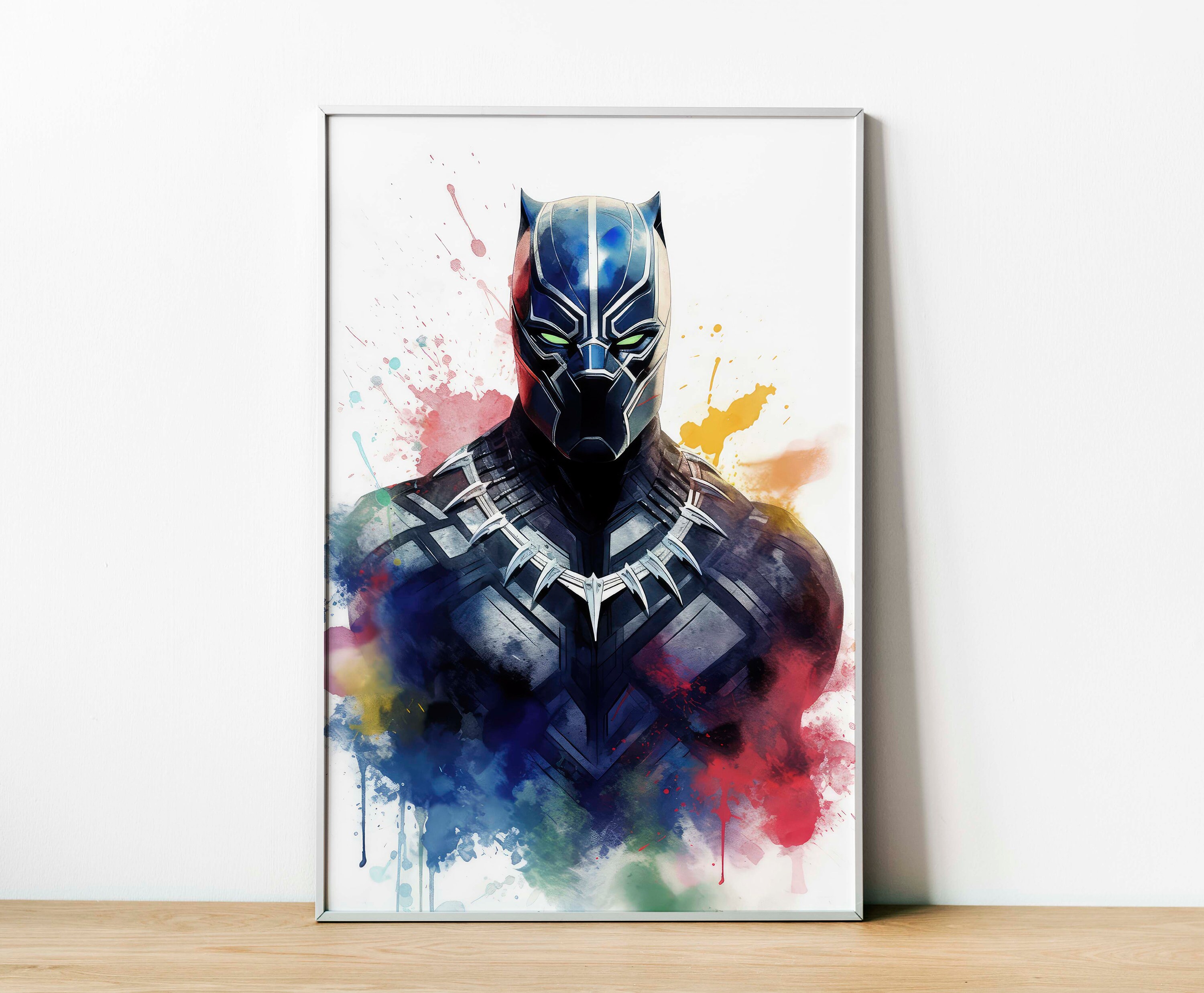 Black Panther Avengers Watercolor Art Print Black Panther - Etsy
