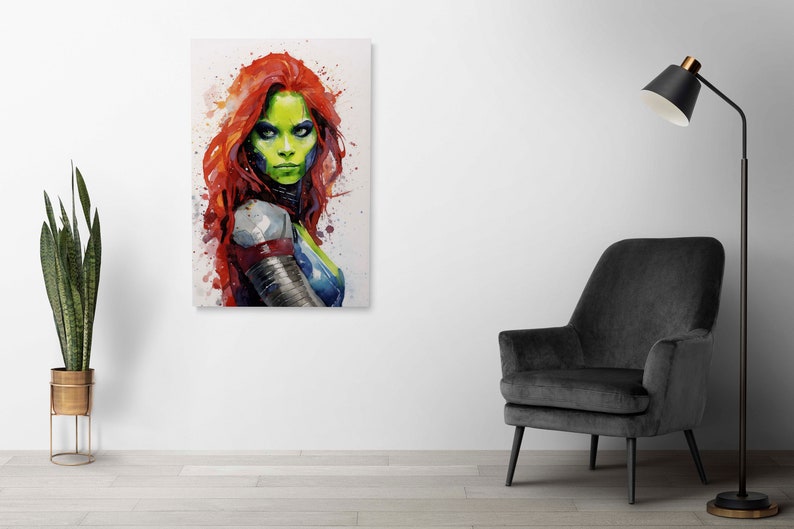 Gamora Marvel Watercolor Art Print Gamora Marvel Painting - Etsy
