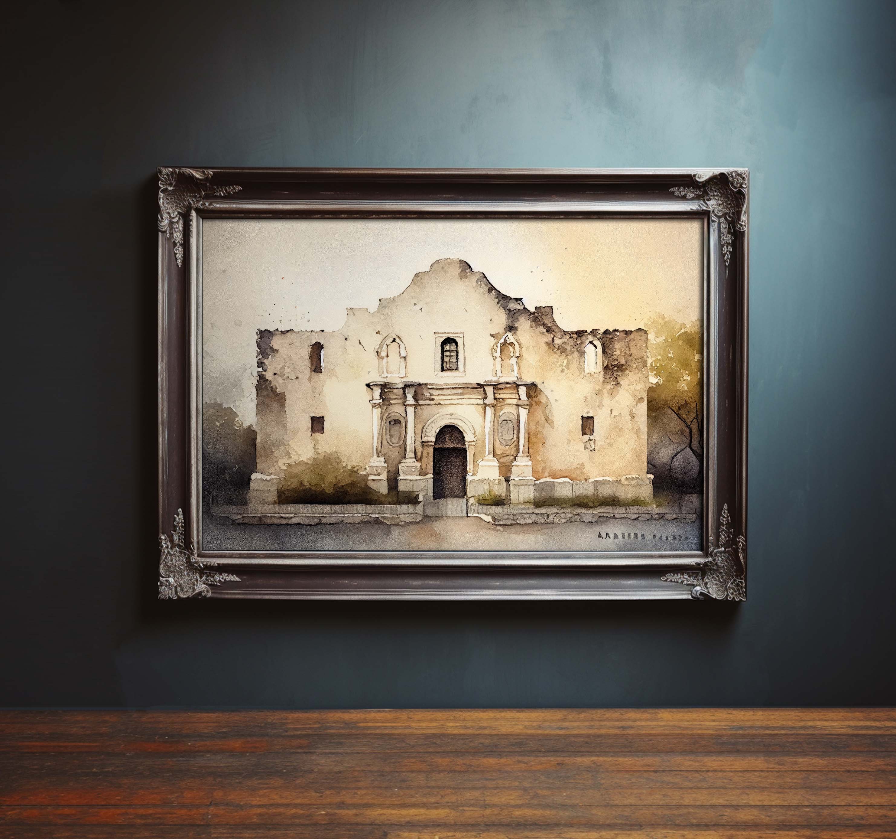 Vintage Painting the Alamo in San Antonio Texas, the Alamo Painting ...