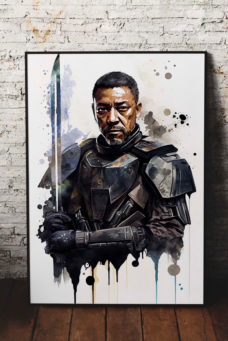 Moff Gideon Star Wars Watercolor Art Print Moff Gideon Star - Etsy