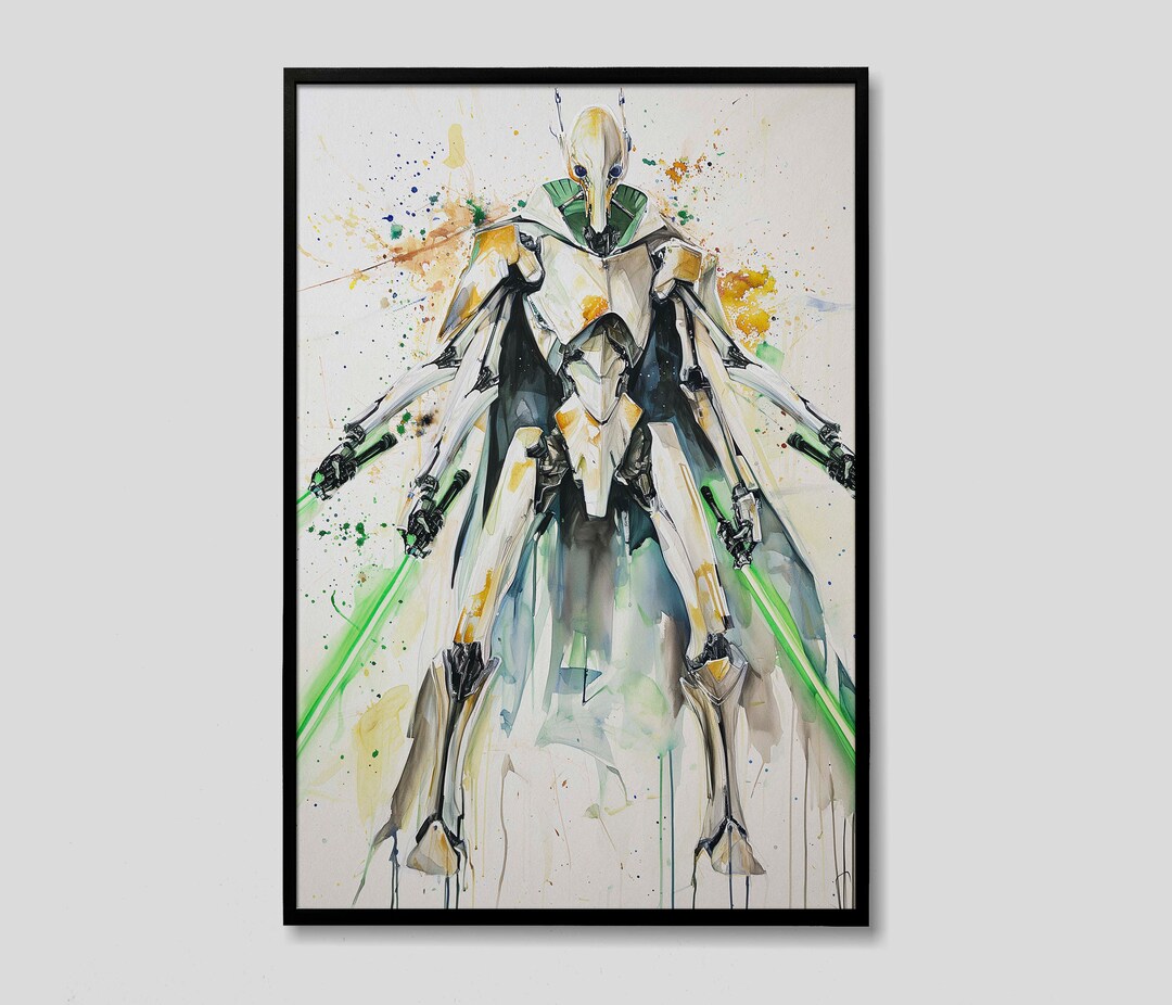 General Grievous Star Wars Watercolor Painting, General Grievous Star ...