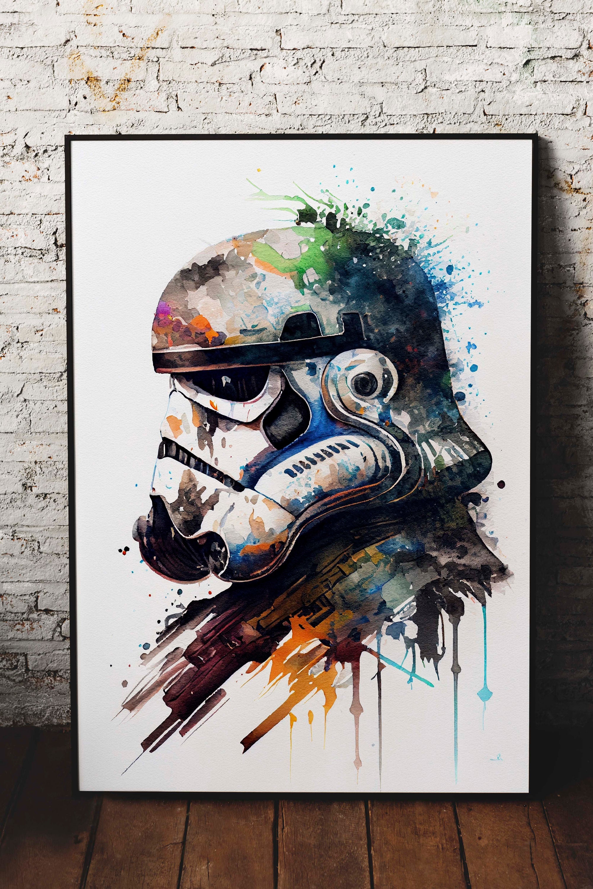 Imperial Stormtrooper Star Wars Watercolor Art Print, Stormtrooper Star ...