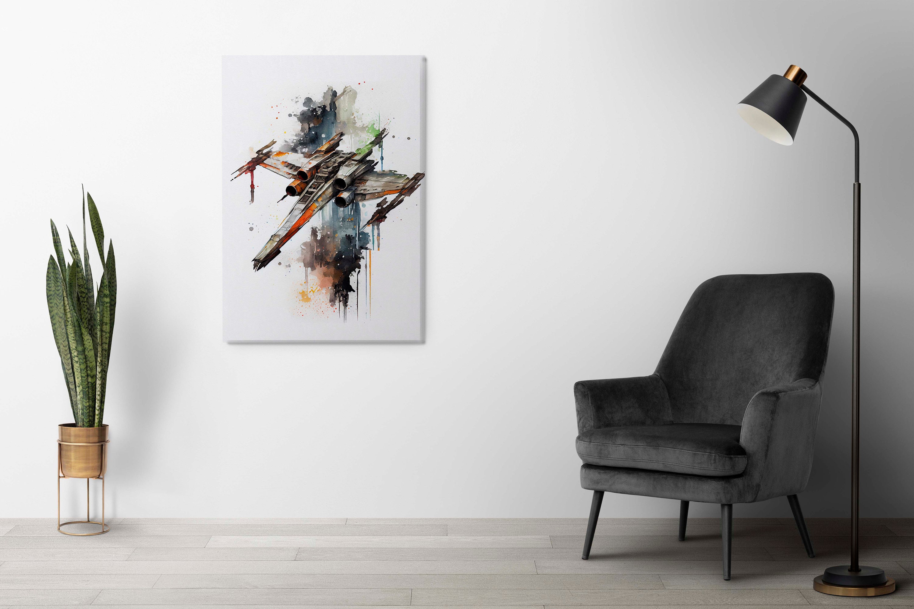 Xwing X-wing Star Wars Watercolor Art Print, Xwing Star Wars Painting ...