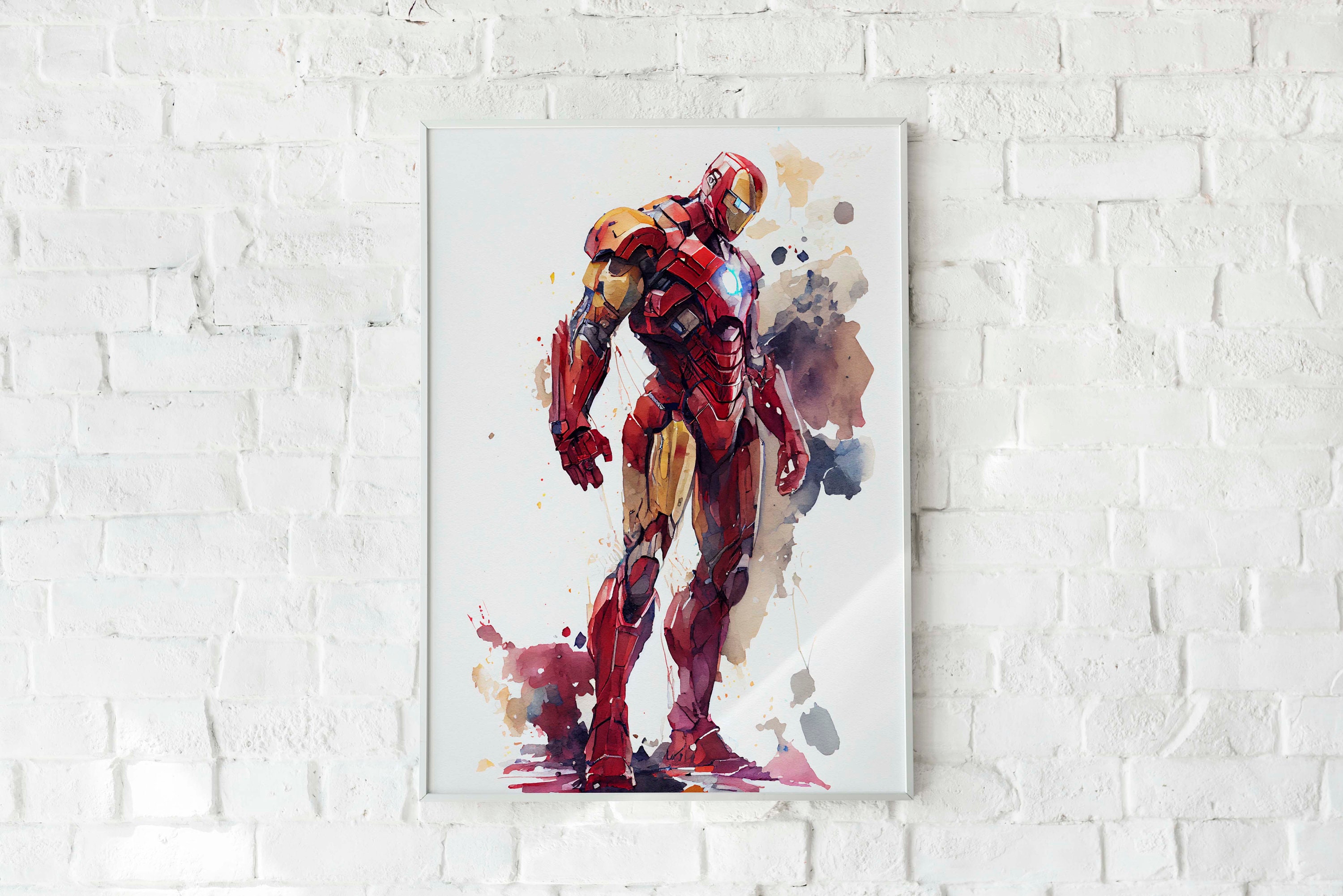 Avengers Iron Man Marvel Watercolor Art Print Iron Man Marvel - Etsy