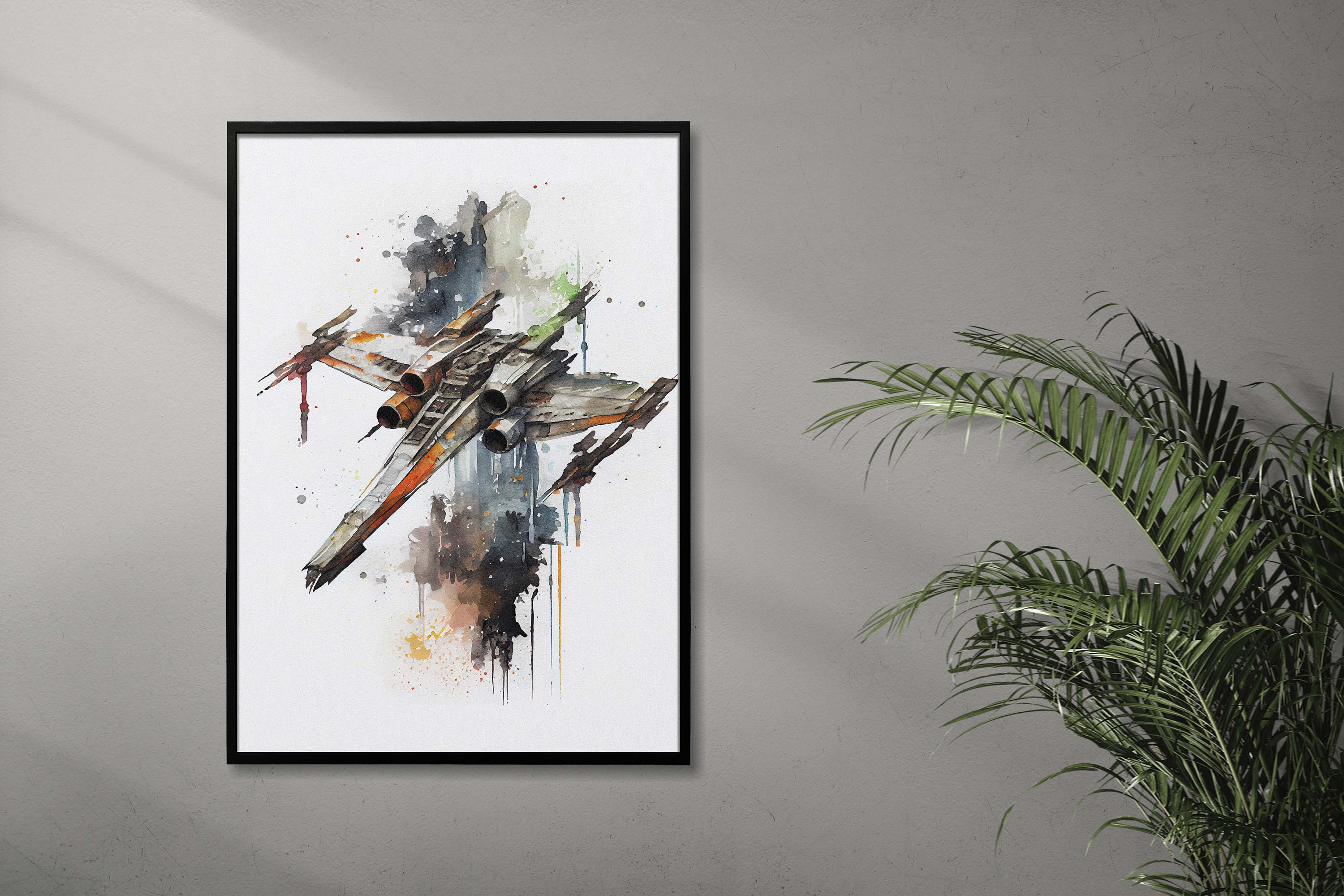 Xwing X-wing Star Wars Watercolor Art Print, Xwing Star Wars Painting ...
