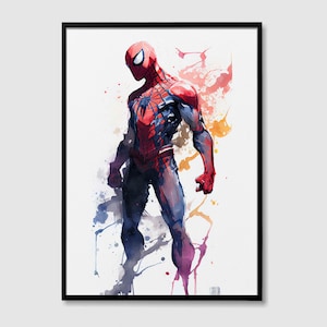 Avengers Spider-man Marvel Watercolor Art Print Spider-man - Etsy