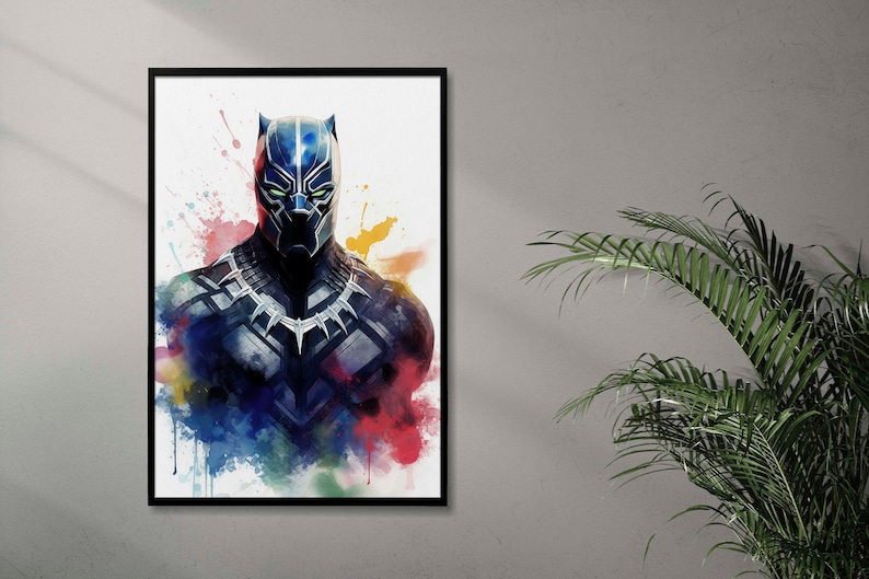 Black Panther Avengers Watercolor Art Print Black Panther - Etsy