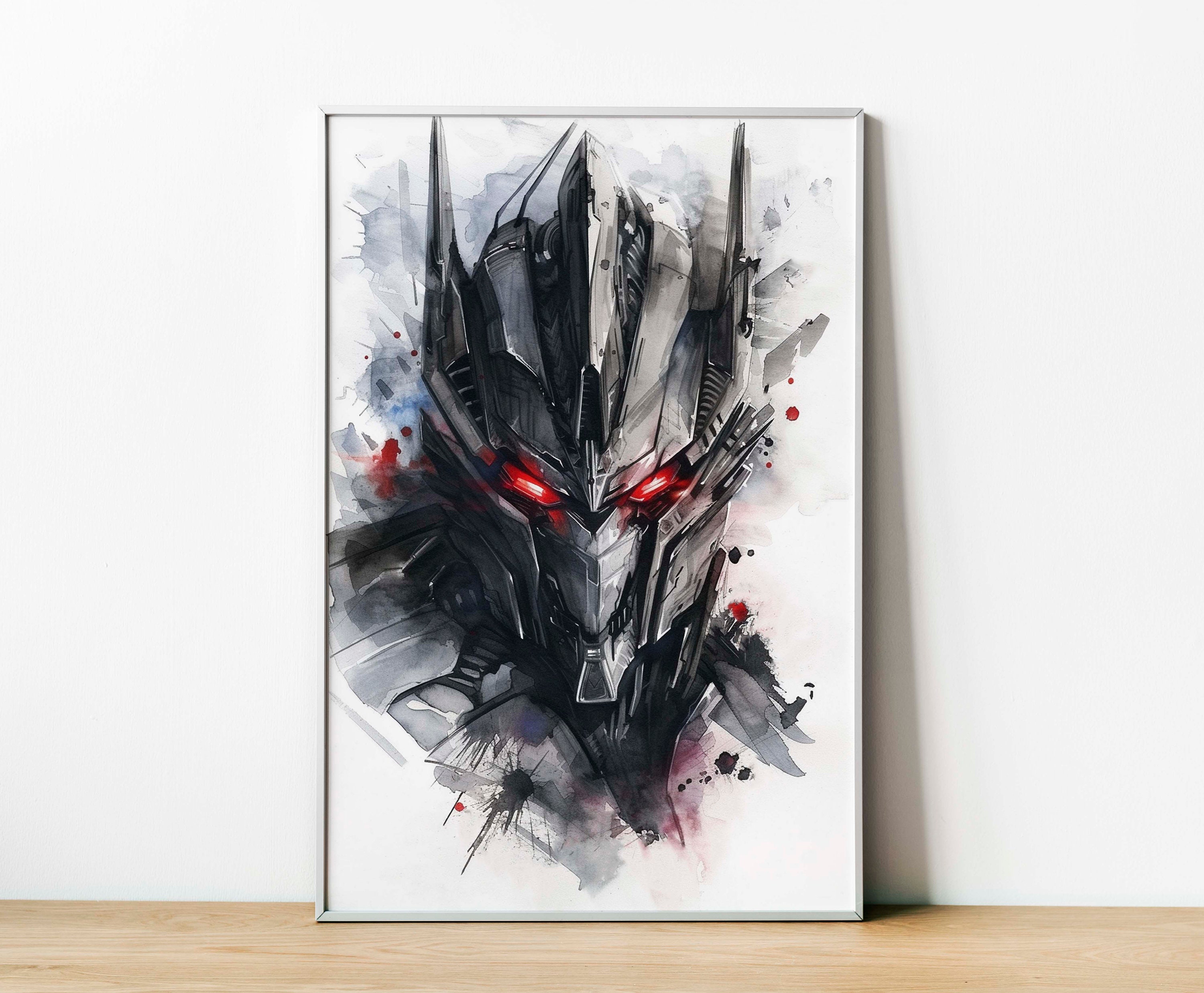Transformers Megatron Watercolor Painting, Transformers Megatron Wall ...