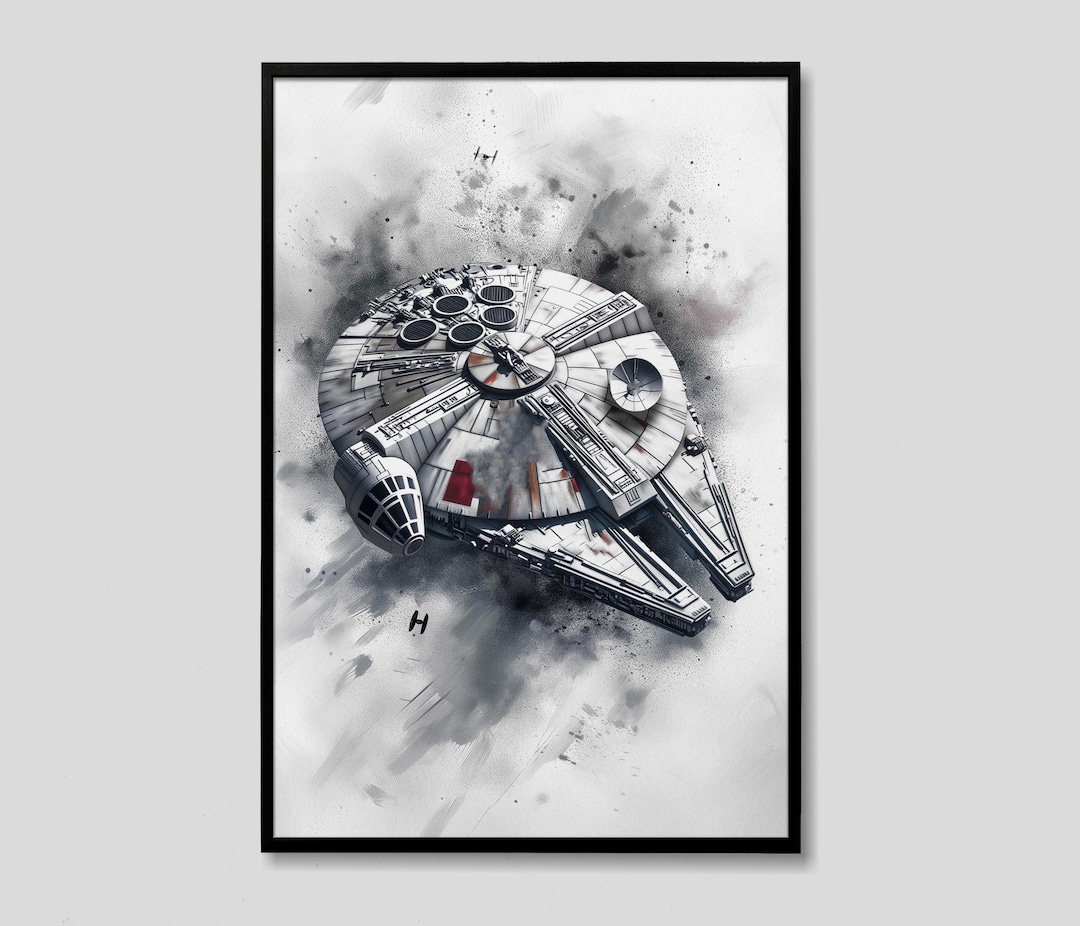 Millennium Falcon Star Wars Watercolor Art, Millennium Falcon Star Wars ...