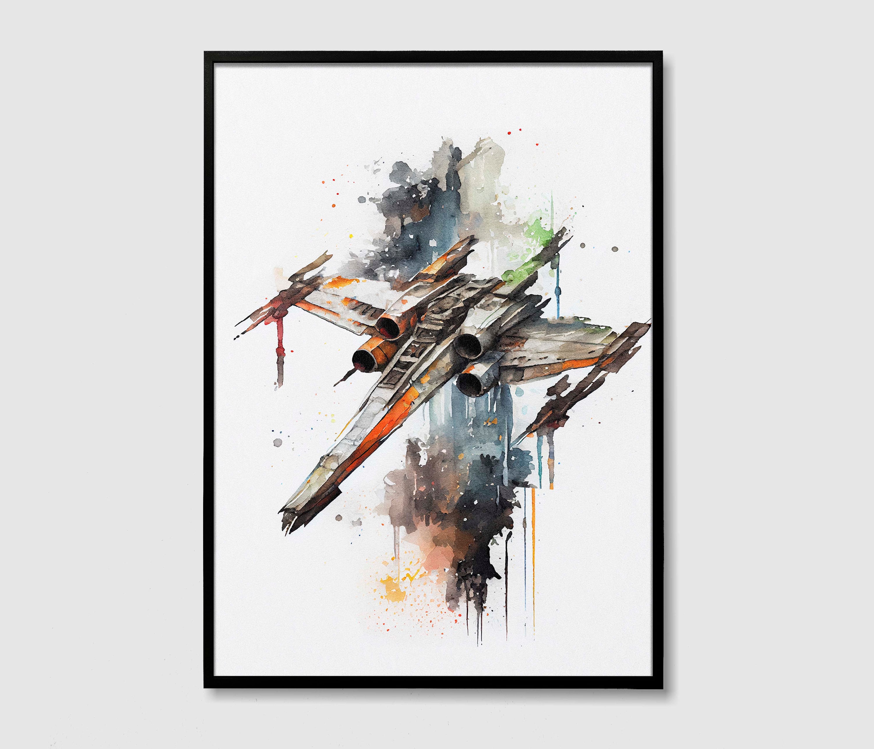 Xwing X-wing Star Wars Watercolor Art Print, Xwing Star Wars Painting ...