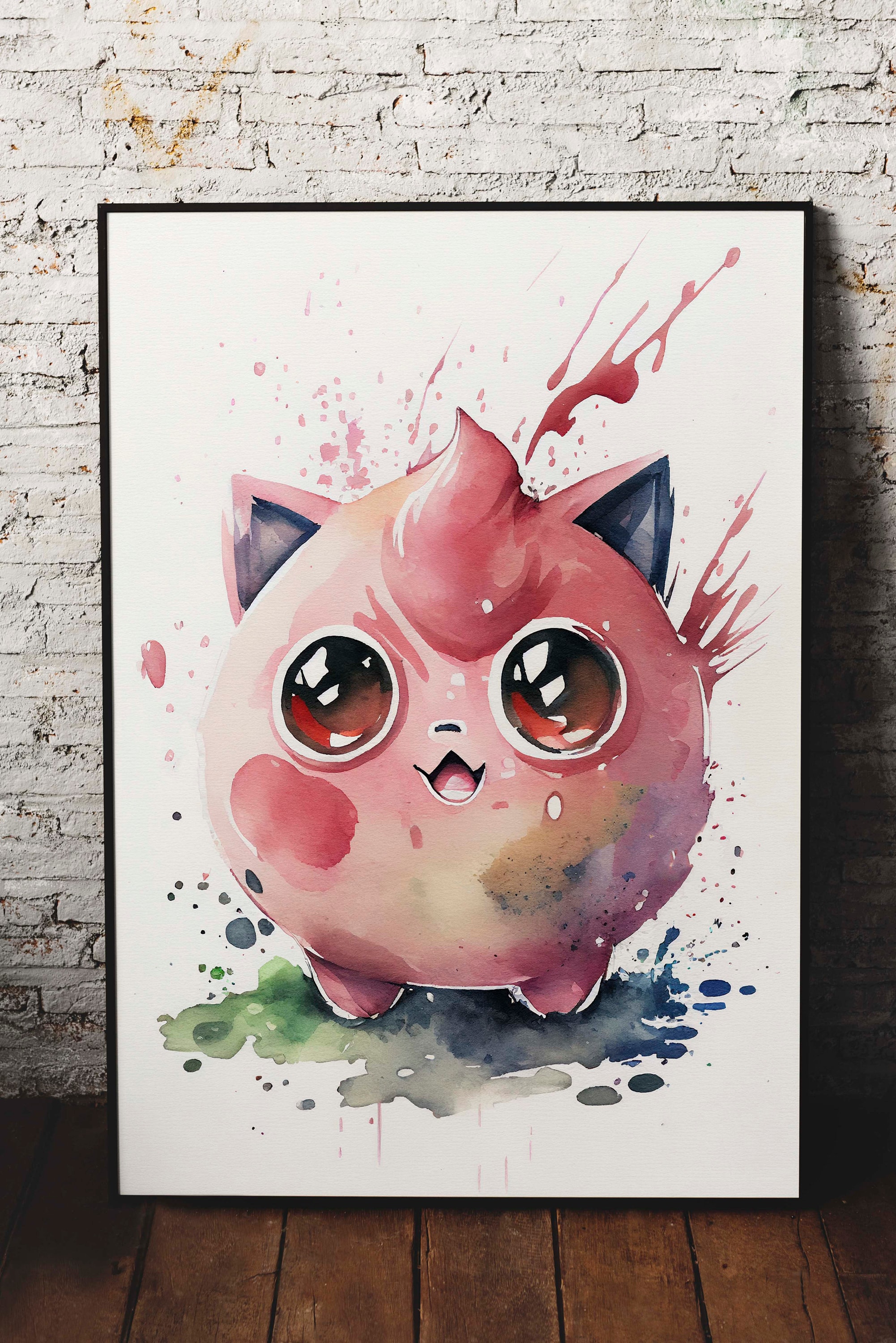 Jigglypuff Pokémon Watercolor Art Print, Jigglypuff Pokémon Painting ...