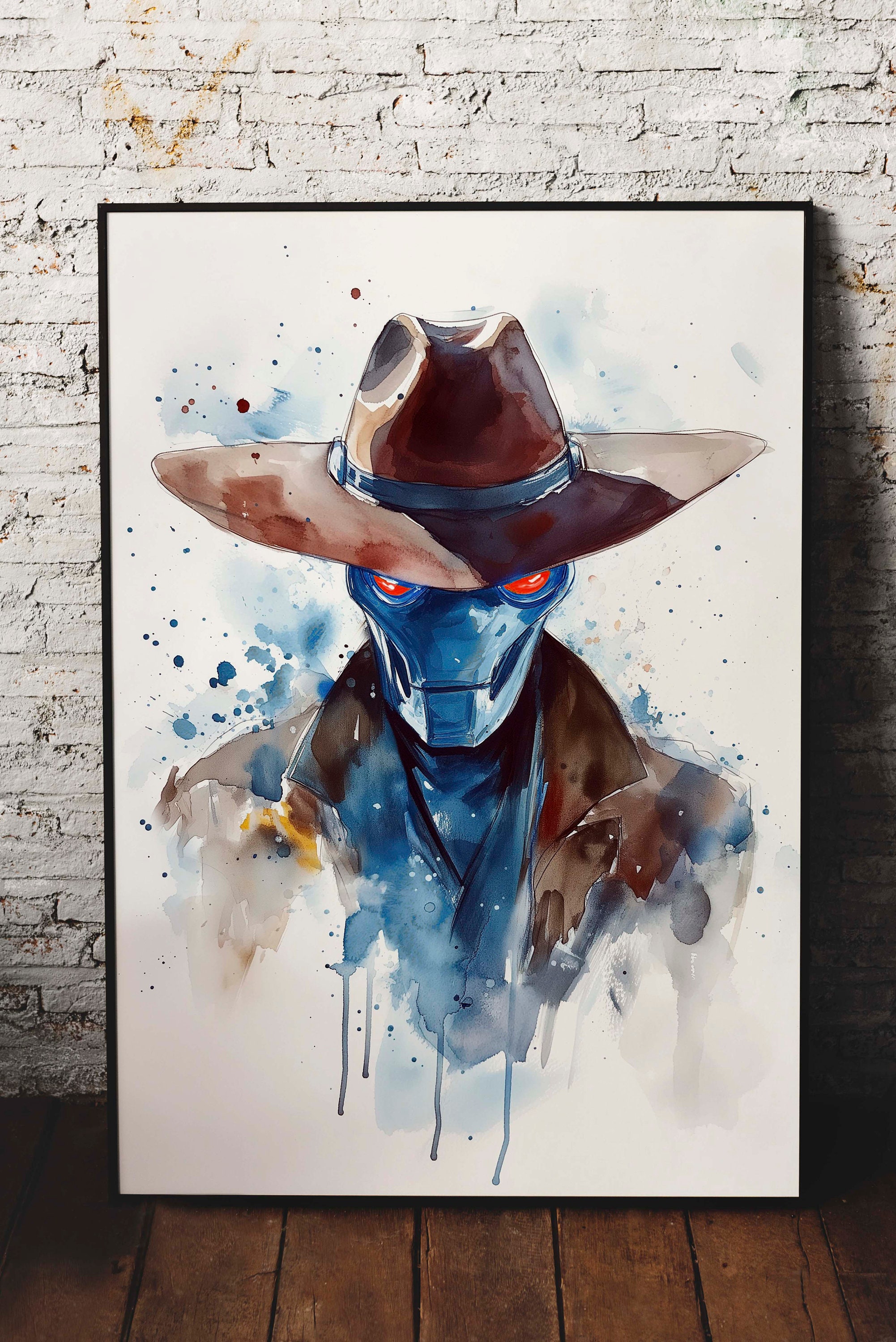 Cad Bane Star Wars Watercolor Painting, Cad Bane Star Wars Painting ...