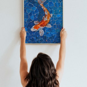 Vintage Koi Fish Watercolor Painting: Japanese Landscape Art (digital ...