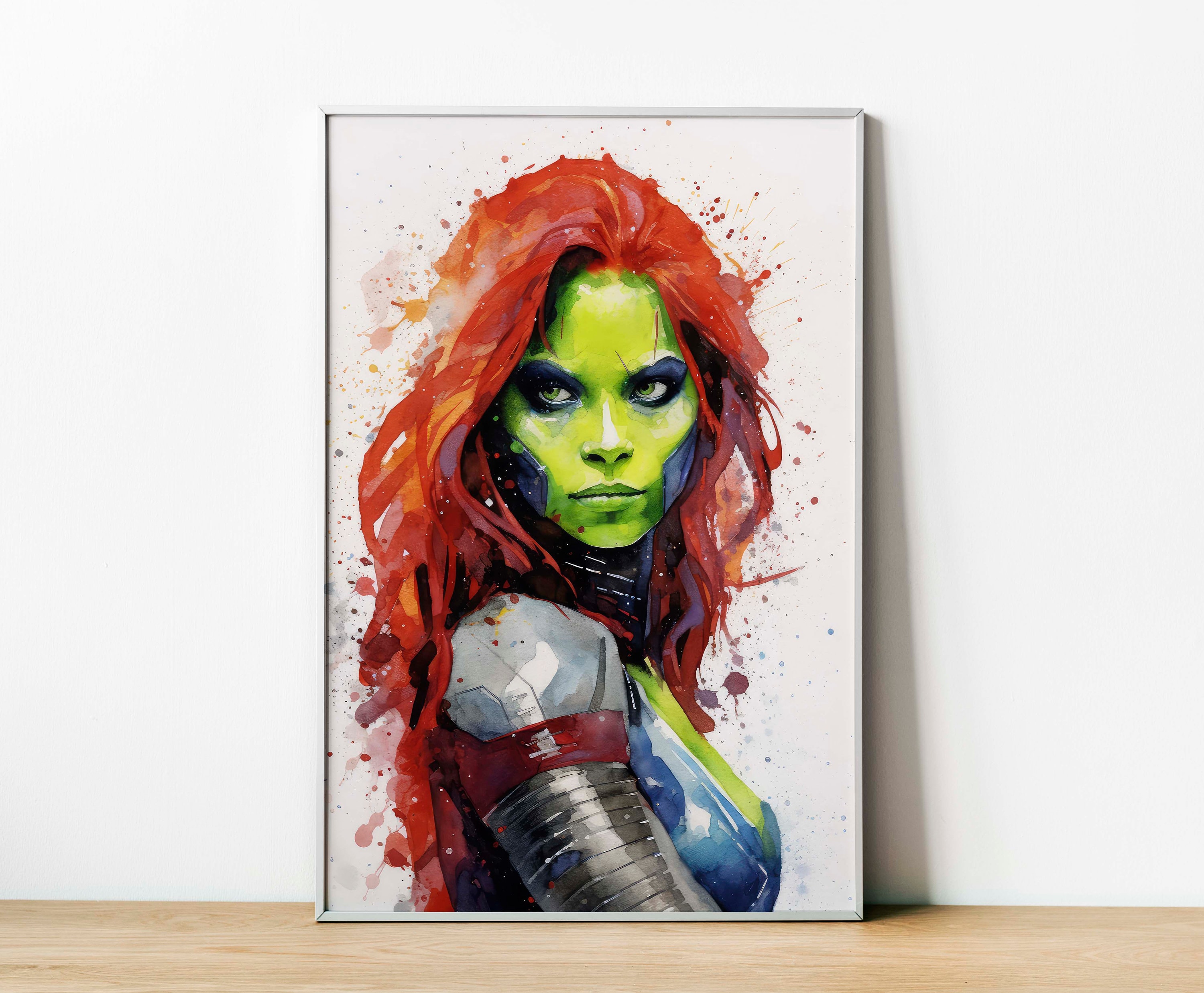 Gamora Marvel Watercolor Art Print Gamora Marvel Painting - Etsy