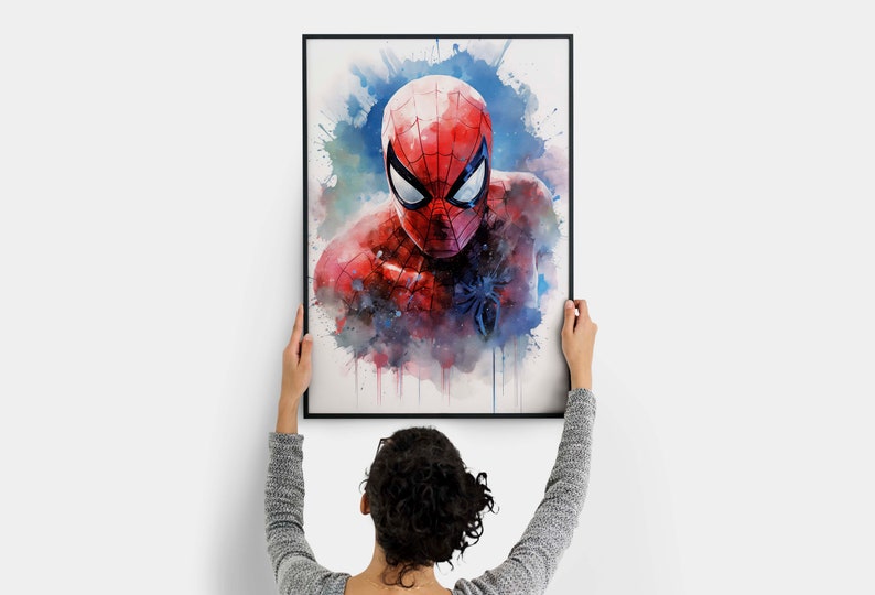 Avengers Spider-man Marvel Watercolor Art Print Spider-man - Etsy