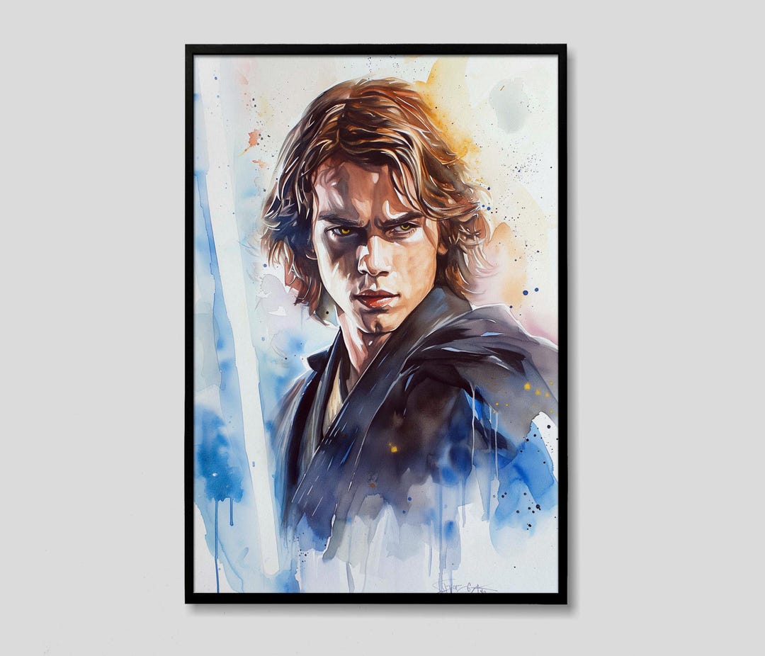 Anakin Skywalker Star Wars Watercolor Painting, Anakin Skywalker Star ...