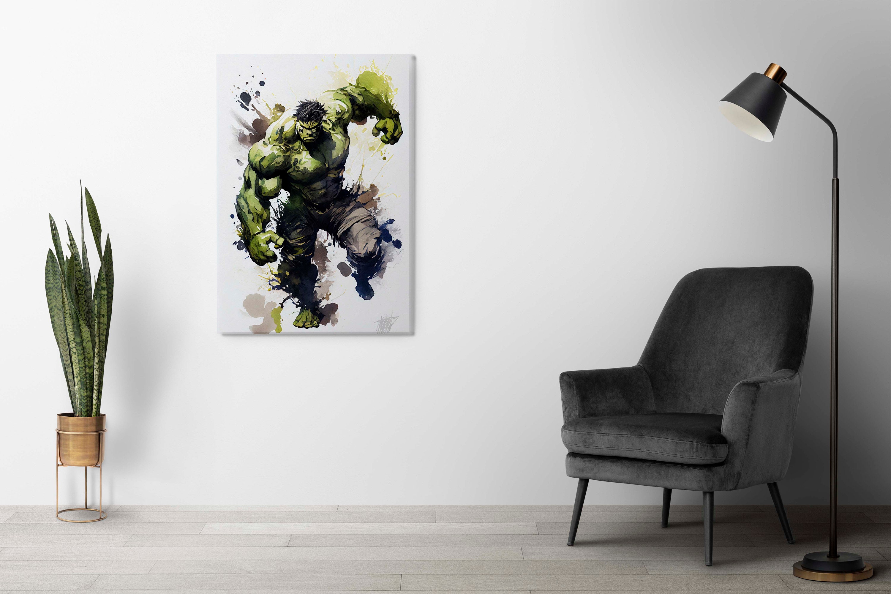 Incredible Hulk Avengers Watercolor Art Print, Incredible Hulk Painting ...