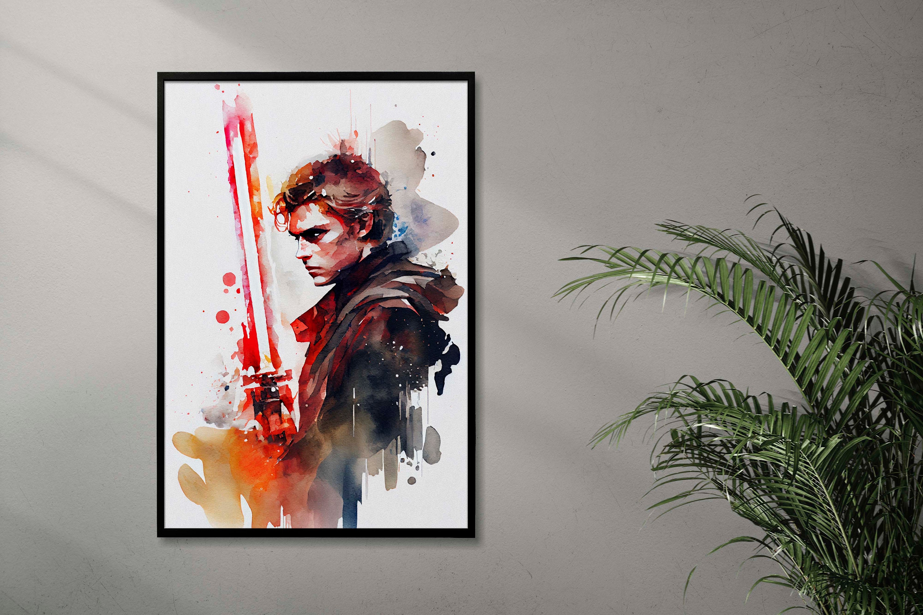 Anakin Skywalker Star Wars Watercolor Art Print, Anakin Skywalker Star ...