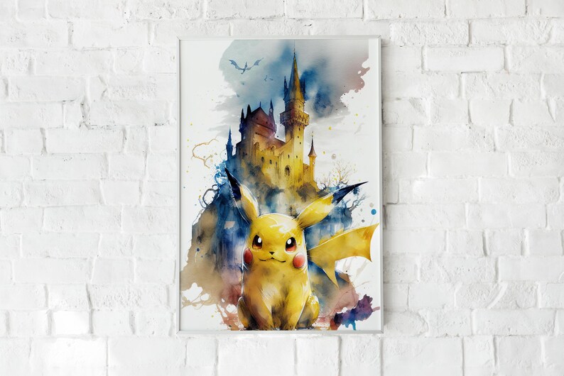 Art Pokemon Painting, Pokémon Fall Art, Pikachu Painting, Pikachu ...