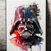 Darth Vader Star Wars Watercolor Art Print Darth Vader Star - Etsy
