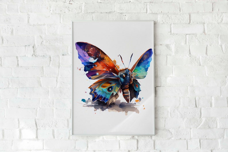 King of Monsters Mothra Watercolor Painting, Mothra Poster, Mothra Oil ...
