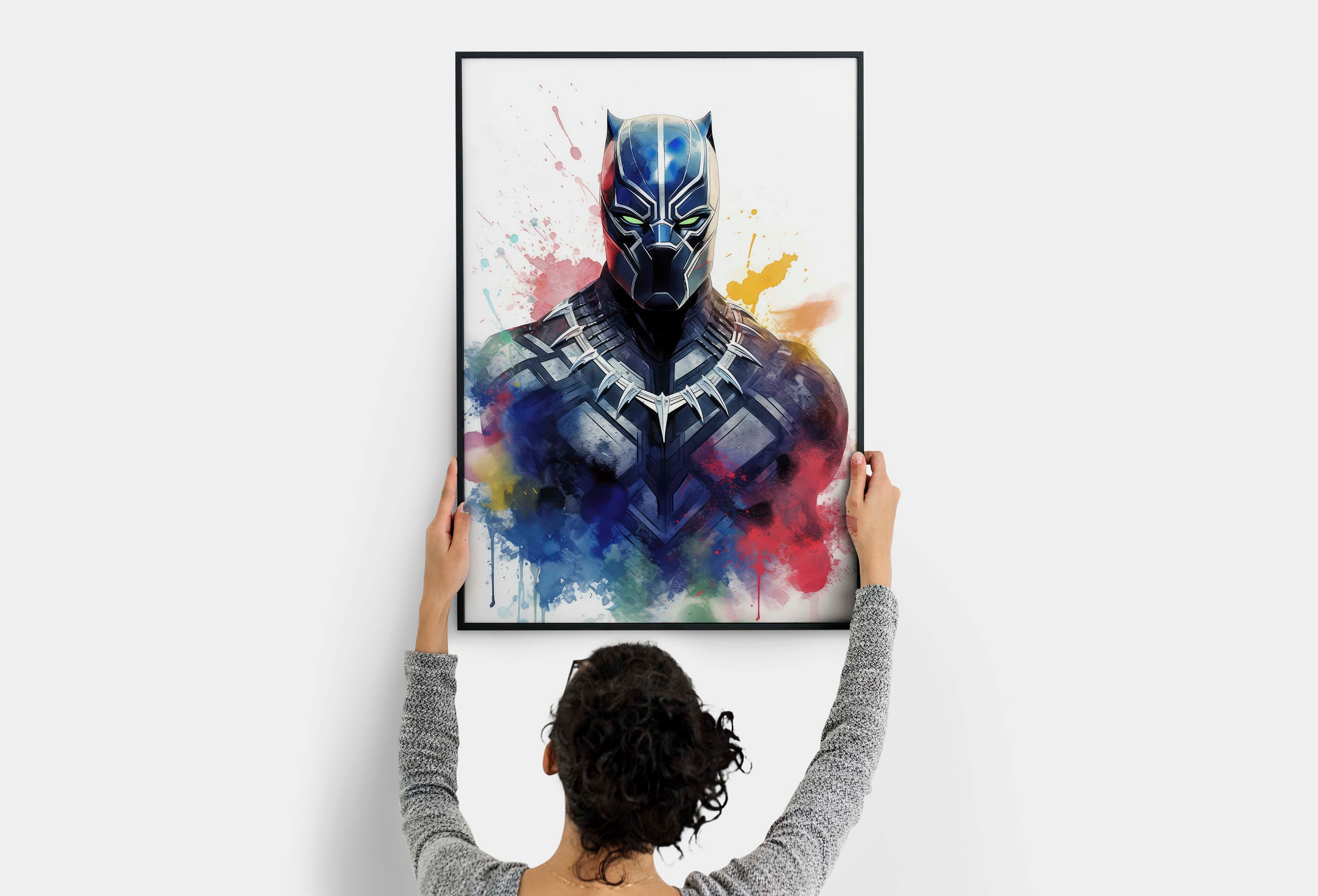 Black Panther Avengers Watercolor Art Print Black Panther - Etsy