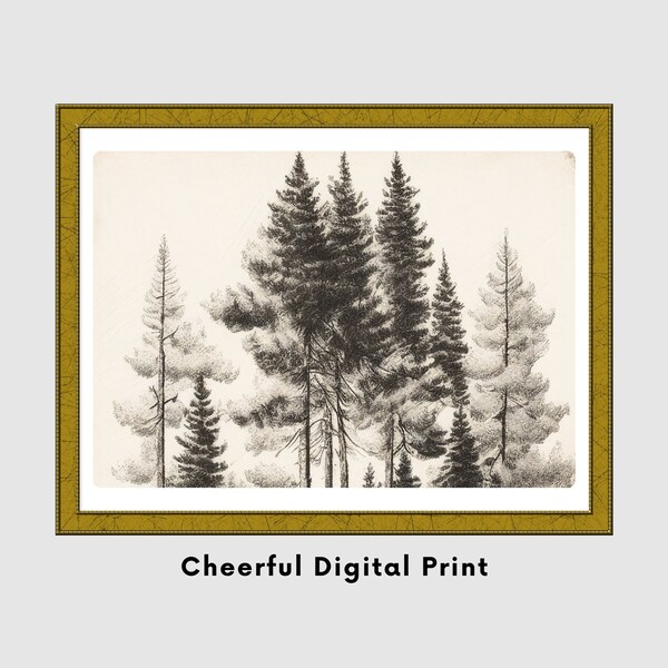 White Pine Tree Print - Etsy