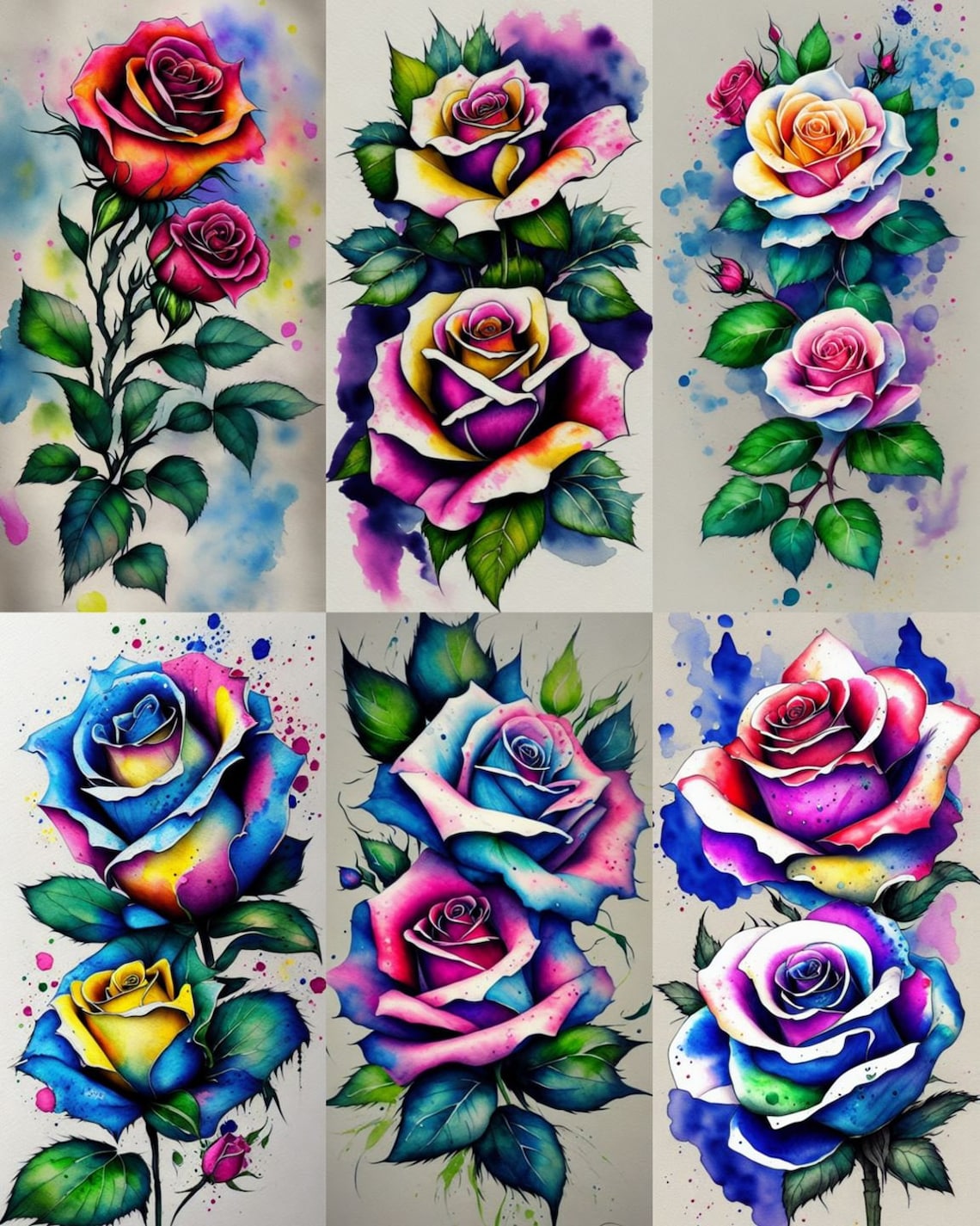 Rose Tattoo Designs: 300 Designs to Inspire Your Next Tattoo - Etsy