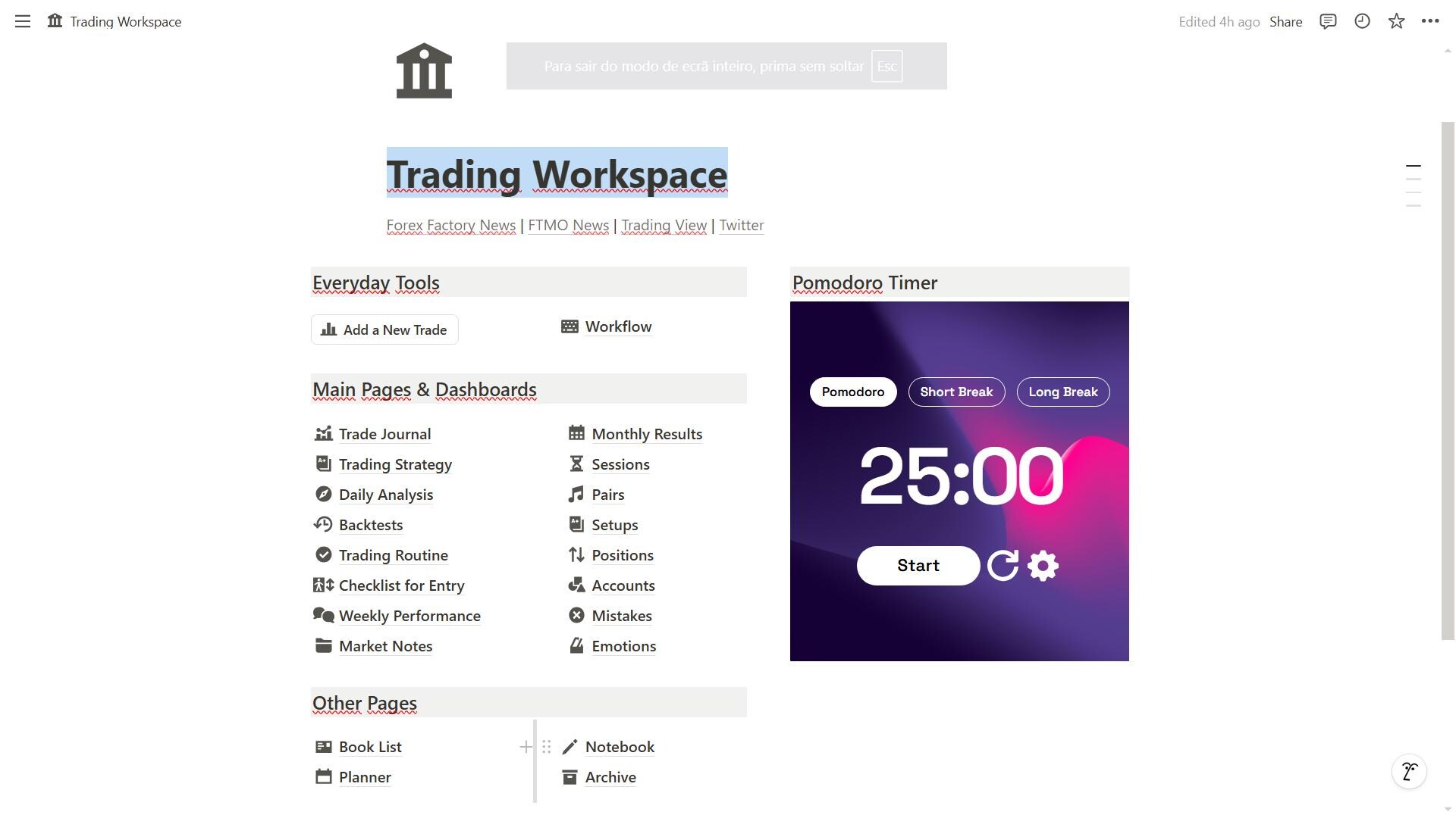 Comprehensive Trading Workspace Template for Notion – Track, Analyze ...
