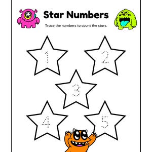 100 Cute Monster Printable Activity Pages for Kids & Toddlers, Easy ...