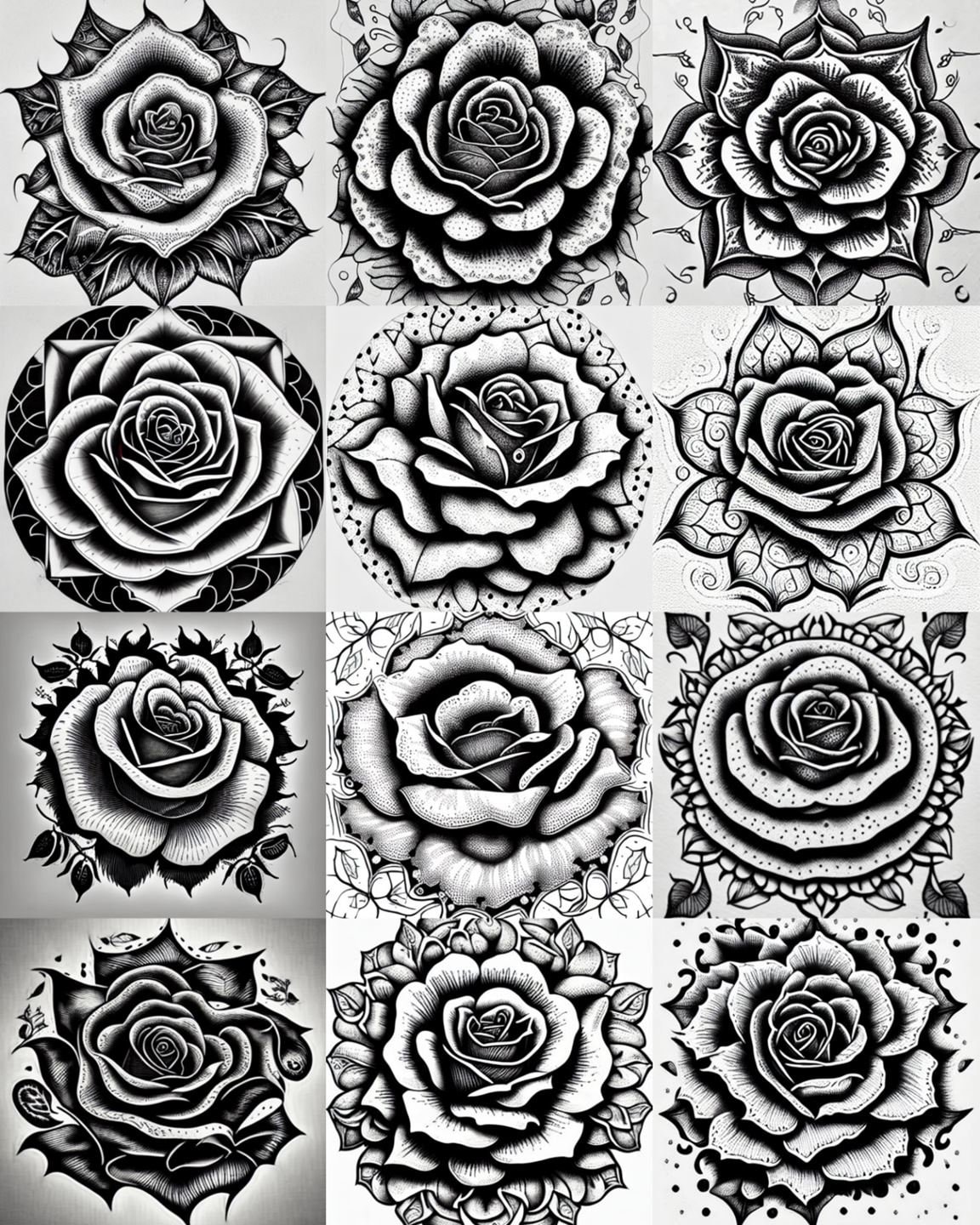 Rose Tattoo Designs: 300 Designs to Inspire Your Next Tattoo - Etsy