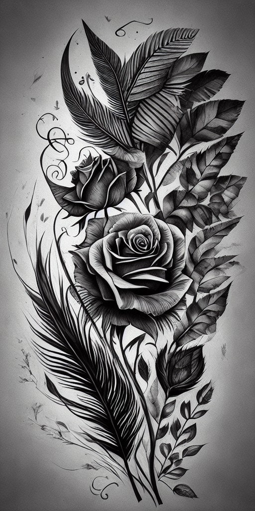 Rose Tattoo Designs: 300 Designs to Inspire Your Next Tattoo - Etsy