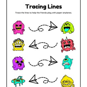 100 Cute Monster Printable Activity Pages for Kids & Toddlers, Easy ...