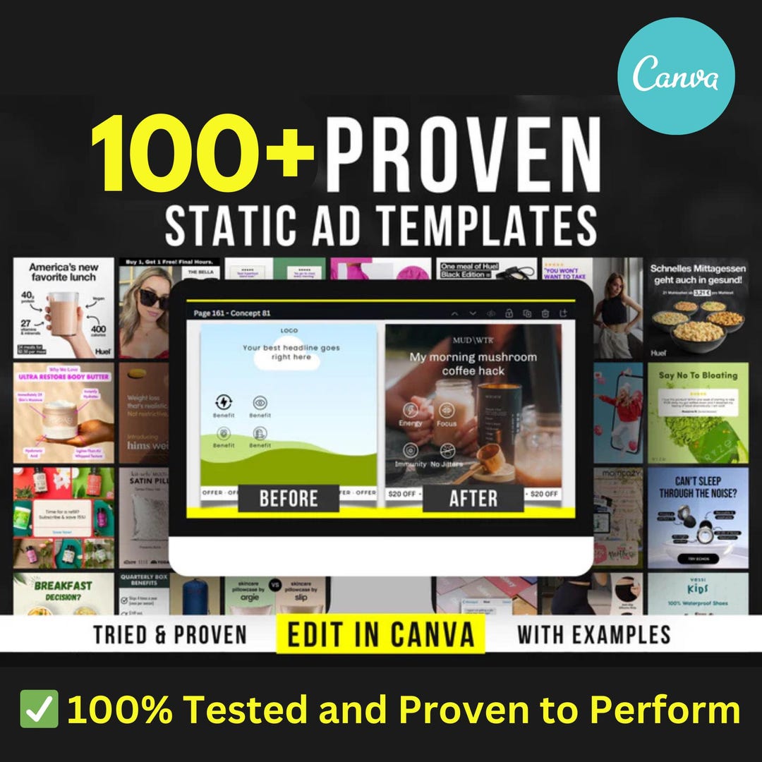 100+ High-converting Static Ads Canva Templates for Successful ...