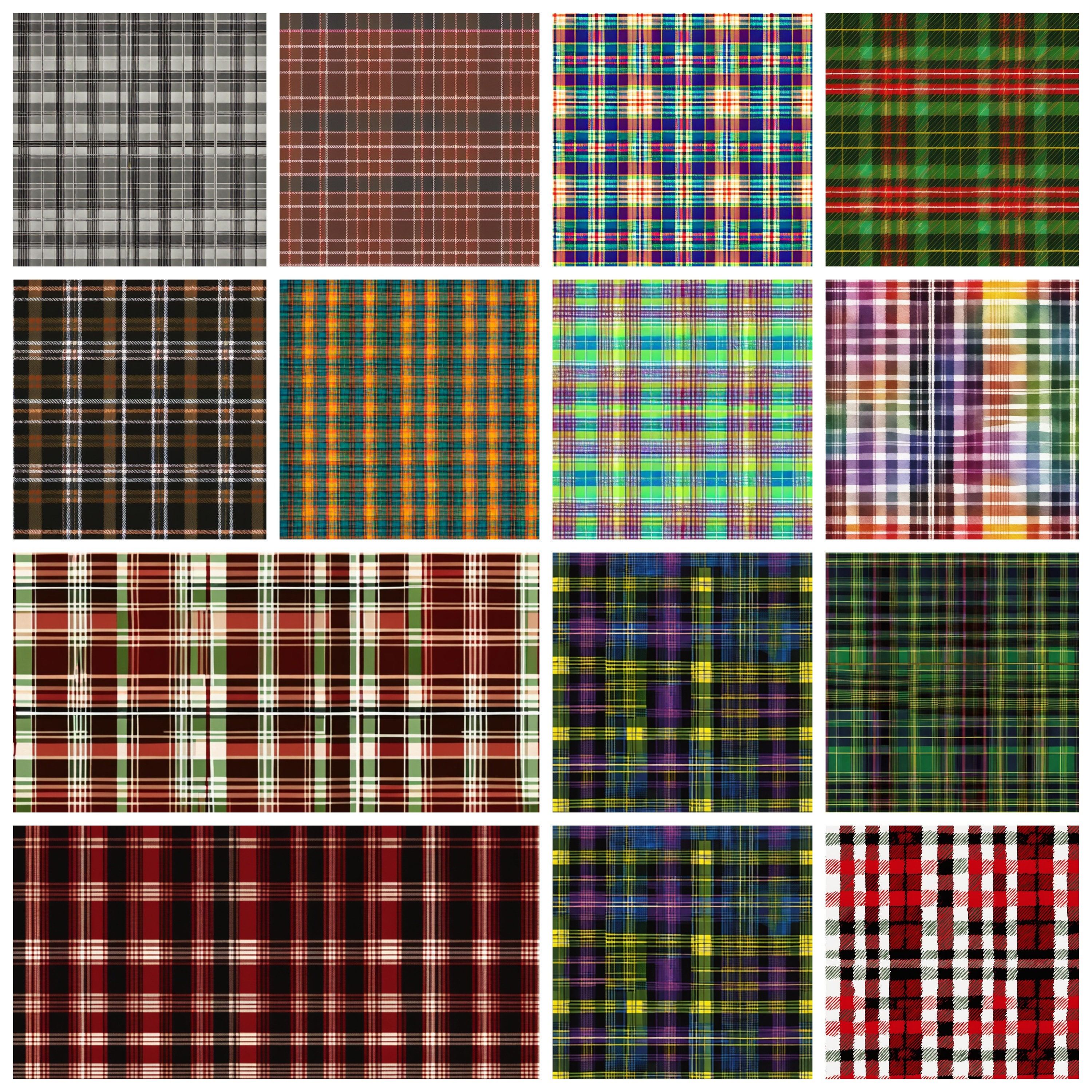 50 Tartan Plaid Digital Paper: Seamless Scottish Backgrounds ...