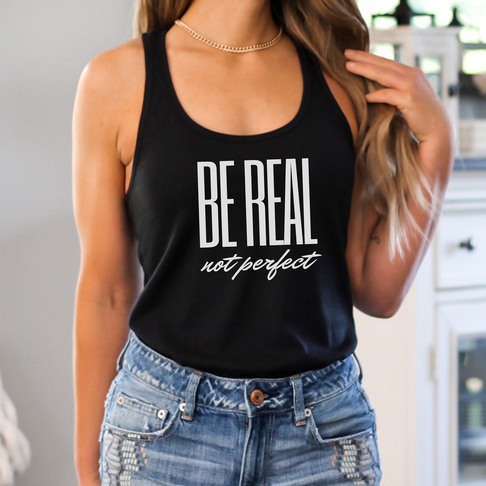 Be Real Not Perfect Tank, Kindness Tank, Positive Quote Tank ...
