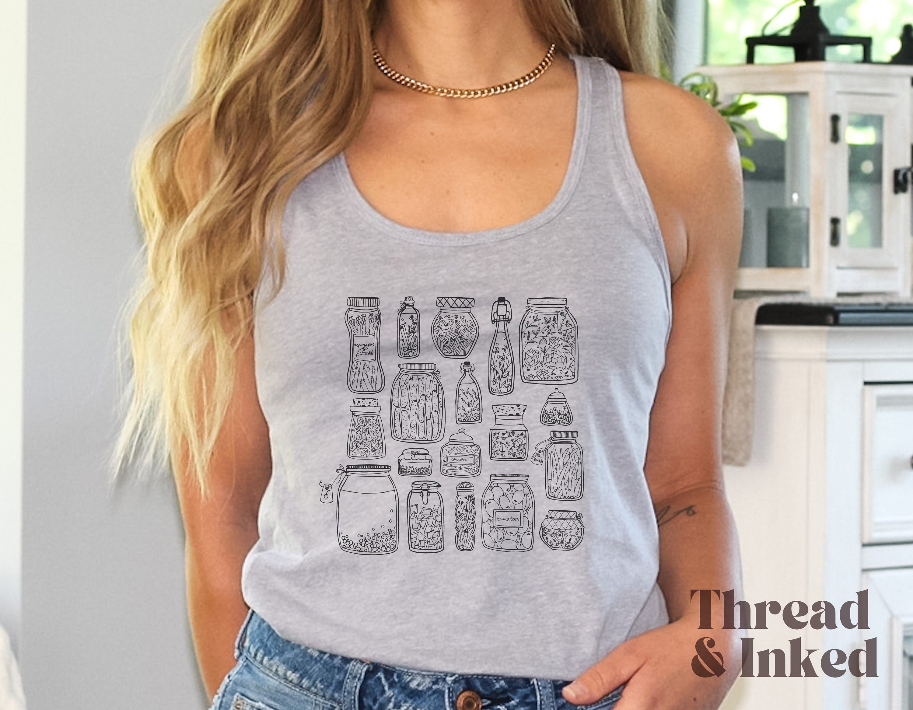 Boho Canned Pickles Tank Top, Canning Season Tank, Pickle Canning ...