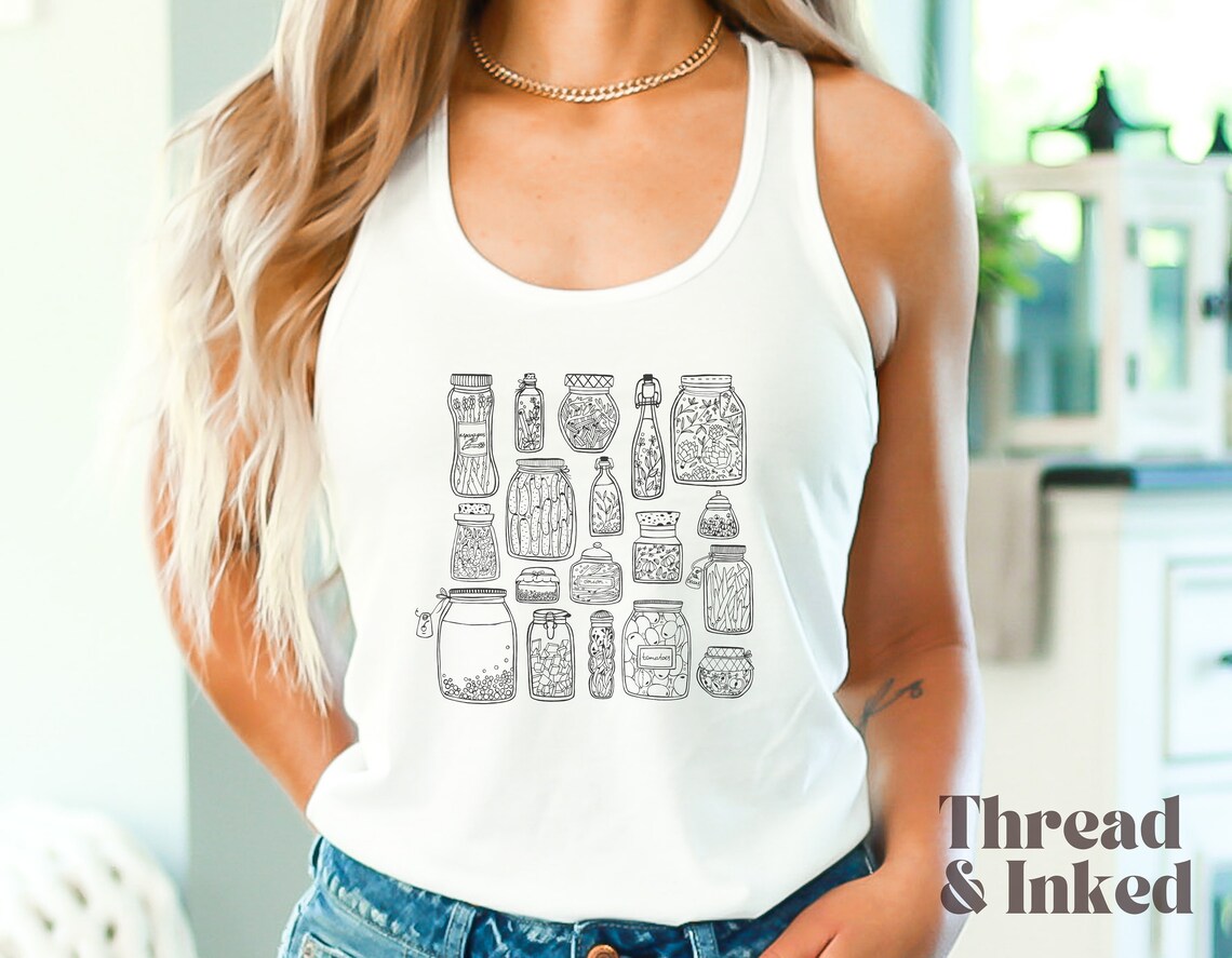 Boho Canned Pickles Tank Top, Canning Season Tank, Pickle Canning ...