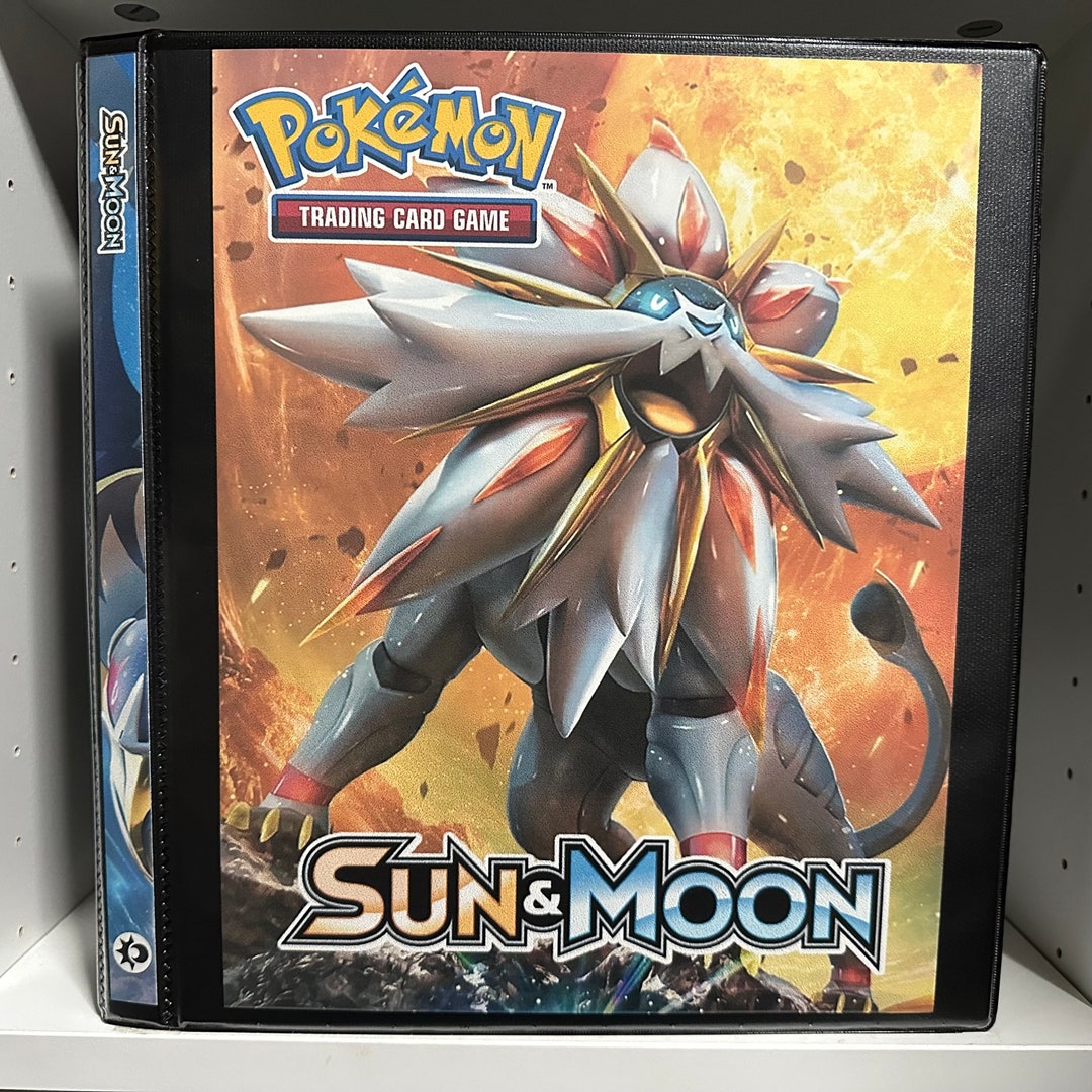 Sun & Moon Sets 1-8 Pokémon Binders W/exact Number of Pages for Sets, Laminated Cover, Spine and ...